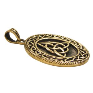 Moonlight Mysteries Bronze Triquetra Celtic Knot Pendant Necklace