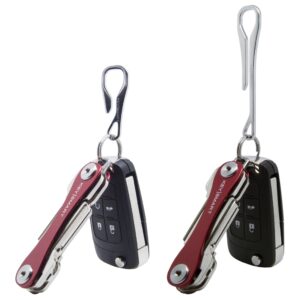 The Key Dangler Pack by KeySmart: Clip Your KeySmart To Anything (Comes with Key Dangler & Key Dangler XL) Silver