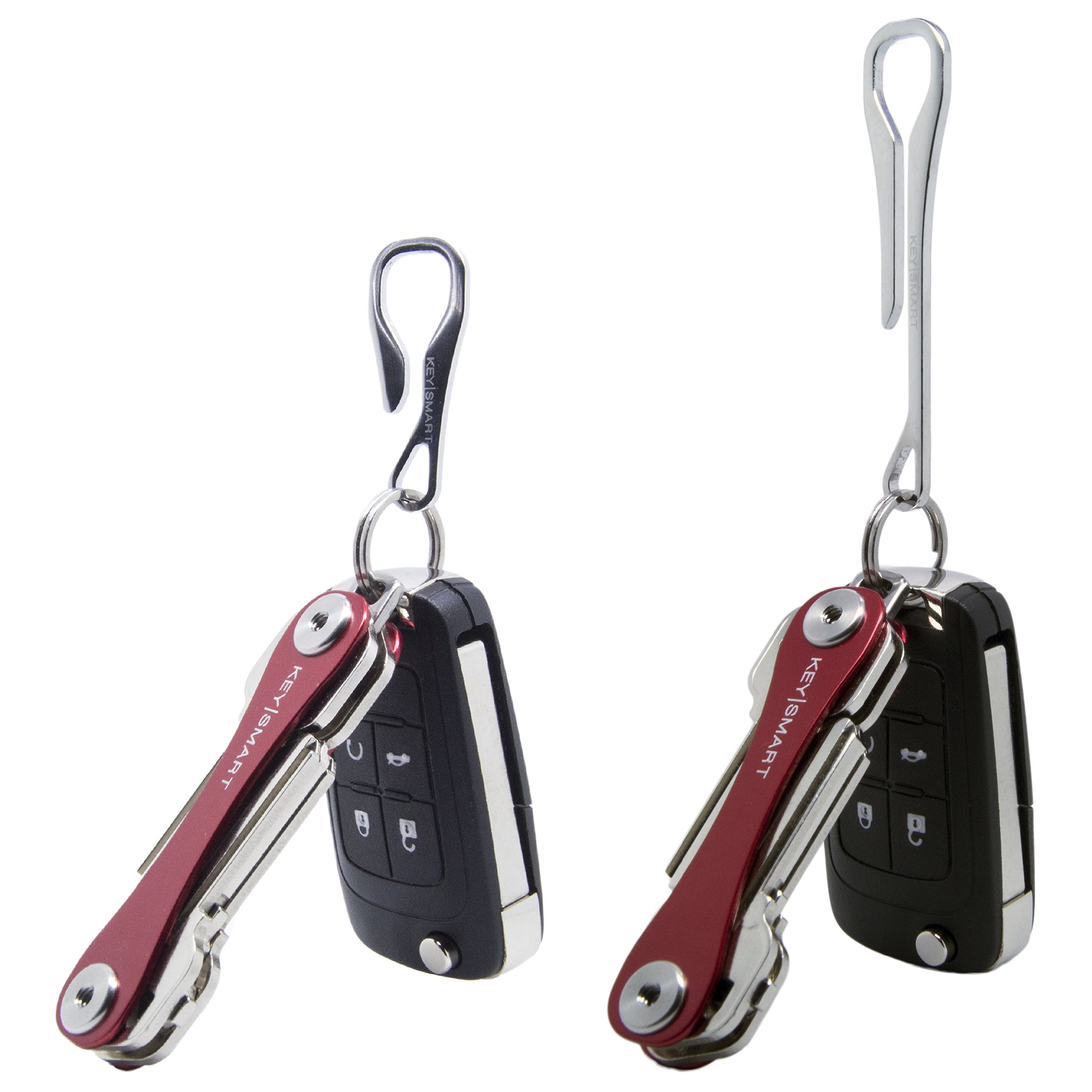 The Key Dangler Pack by KeySmart: Clip Your KeySmart To Anything (Comes with Key Dangler & Key Dangler XL) Silver