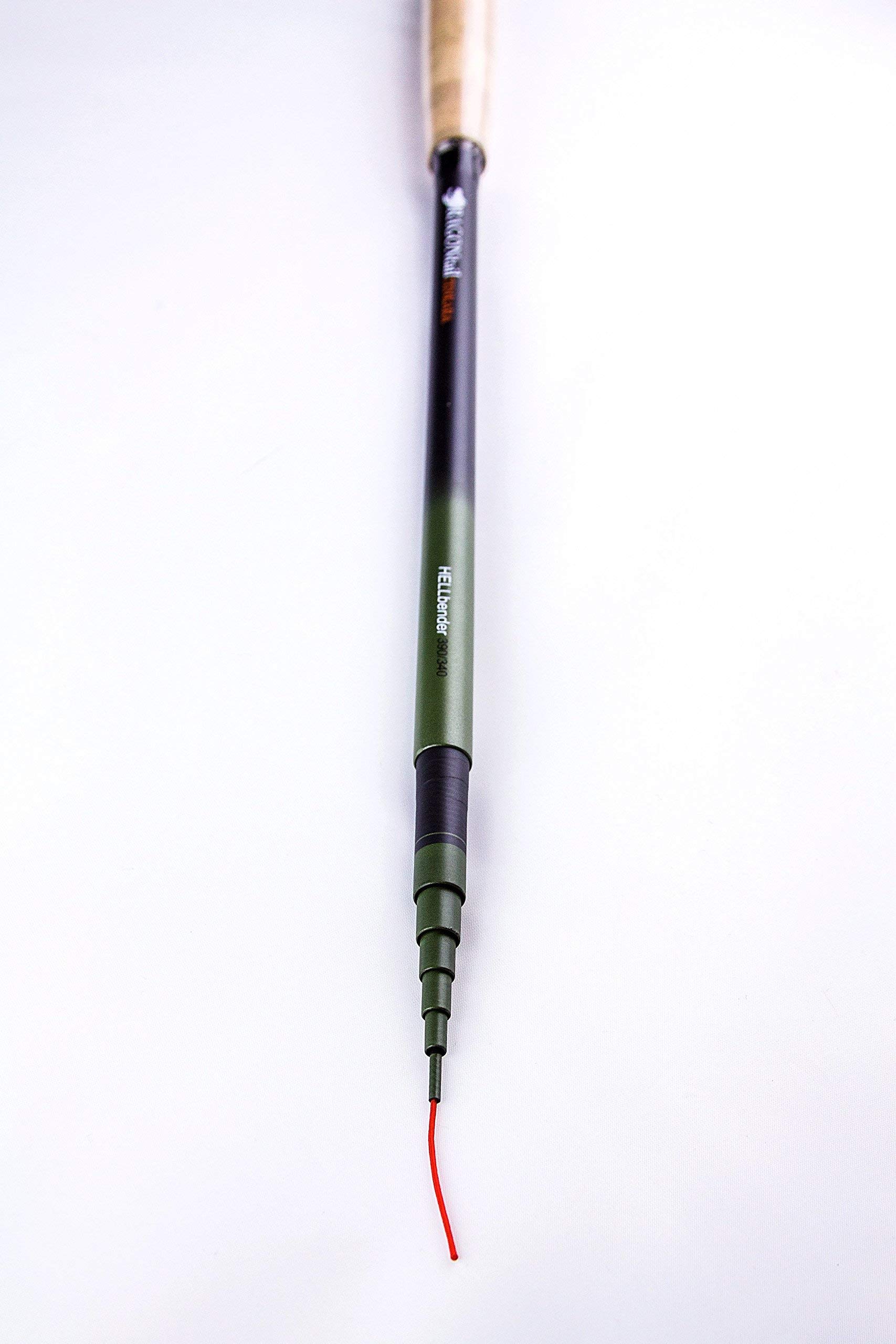 DRAGONtail Tenkara Hellbender Big Fish Zoom 13' / 11.3' Tenkara Rod Plus Complete Starter Package – Flies, Leader, Tippet, Line Holder, Storage Tube, and Rod Sock