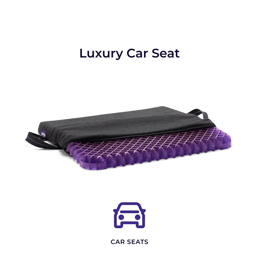 Purple Simply Seat Cushion | Pressure Reducing Grid Designed for Ultimate Comfort | Designed for Cars and Travel | Made in The USA