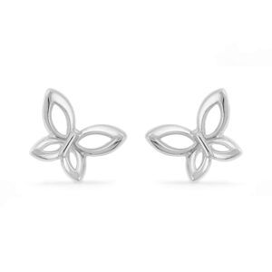 boma jewelry sterling silver butterfly stud earrings