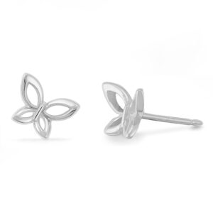 Boma Jewelry Sterling Silver Butterfly Stud Earrings