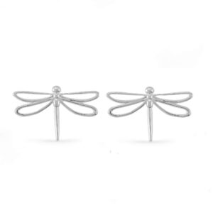 boma jewelry sterling silver large dragonfly stud earrings