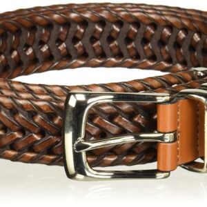 Portfolio Braided Belt With Genuine Leather (Sizes 30-54 Inches), Luggage, 36