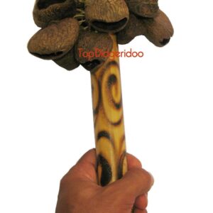 Maraca Shaker Made of Bamboo & Chestnut Seeds Authentic Native Handwork Art Sacred Rattle Maracas Percussion