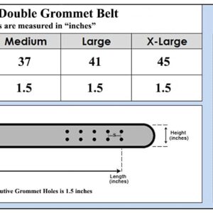 Gelante Canvas Double Grommet Hole Belt 12 Colors Black Large