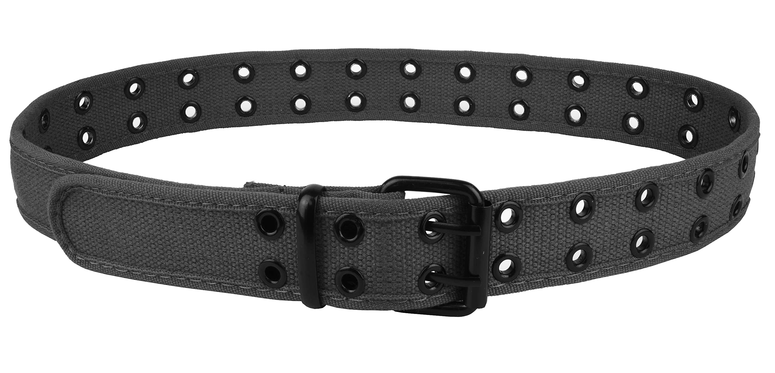 Gelante Canvas Double Grommet Hole Belt 12 Colors Black Large