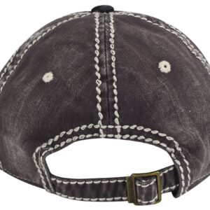 MINAKOLIFE Rock Shark Kingston 1969 Jamaica Distressed Vintage Trucker Baseball Cap Hat (Black)