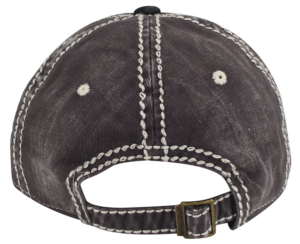 MINAKOLIFE Rock Shark Kingston 1969 Jamaica Distressed Vintage Trucker Baseball Cap Hat (Black)