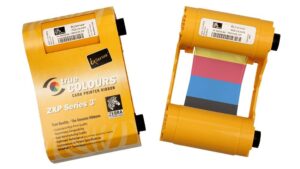 zebra 800033-348 ymckok high-capacity color ribbon for zxp series 3 card printers (replaces 800033-848) - 230 prints