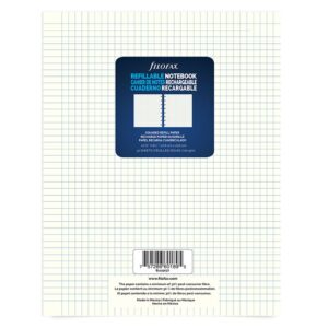 filofax notebook squared paper refill, 10.875 x 8.5 inches, 32 sheets (b112905u)