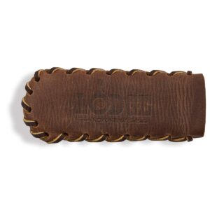 lodge nokona leather hot handle holder, spiral stitched, coffee