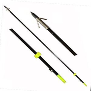 safari choice three 35" bowfishing arrows with broadheads, black