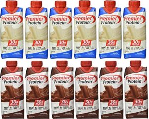 premier protein 6 chocolate and 6 vanilla shakes 11oz (pack of 12)