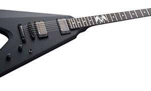 ESP LTD Vulture Signature Series James Hetfield Electric Guitar with Case, Satin Black