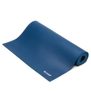 b yoga b mat strong 6mm thick yoga mat, 100% rubber, sticky & eco-friendly exercise mat, non-slip for hot yoga, fitness, pilates, exercise, stretching, gym or home workouts (71" deep blue)