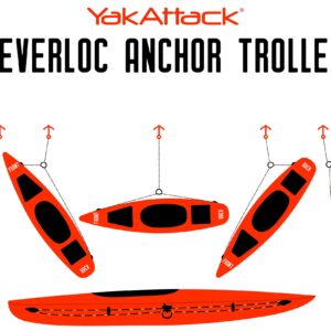 YakAttack LeverLoc Anchor Trolley - Kayak Anchor Trolley Kit. Made in The USA (AMS-1003)