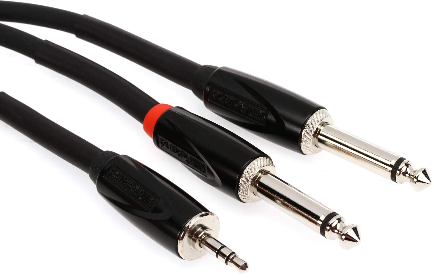 Roland Black Series 3.5mm TRS Male to Dual 1/4-Inch TS Male - 15 Foot (RCC-15-3528V2)