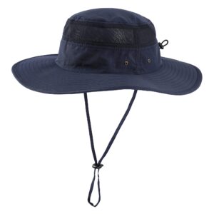 home prefer mens sun hat wide brim bucket hat upf 50+ sun protection hat for outdoor fishing hunting camping beach safari hat navy blue