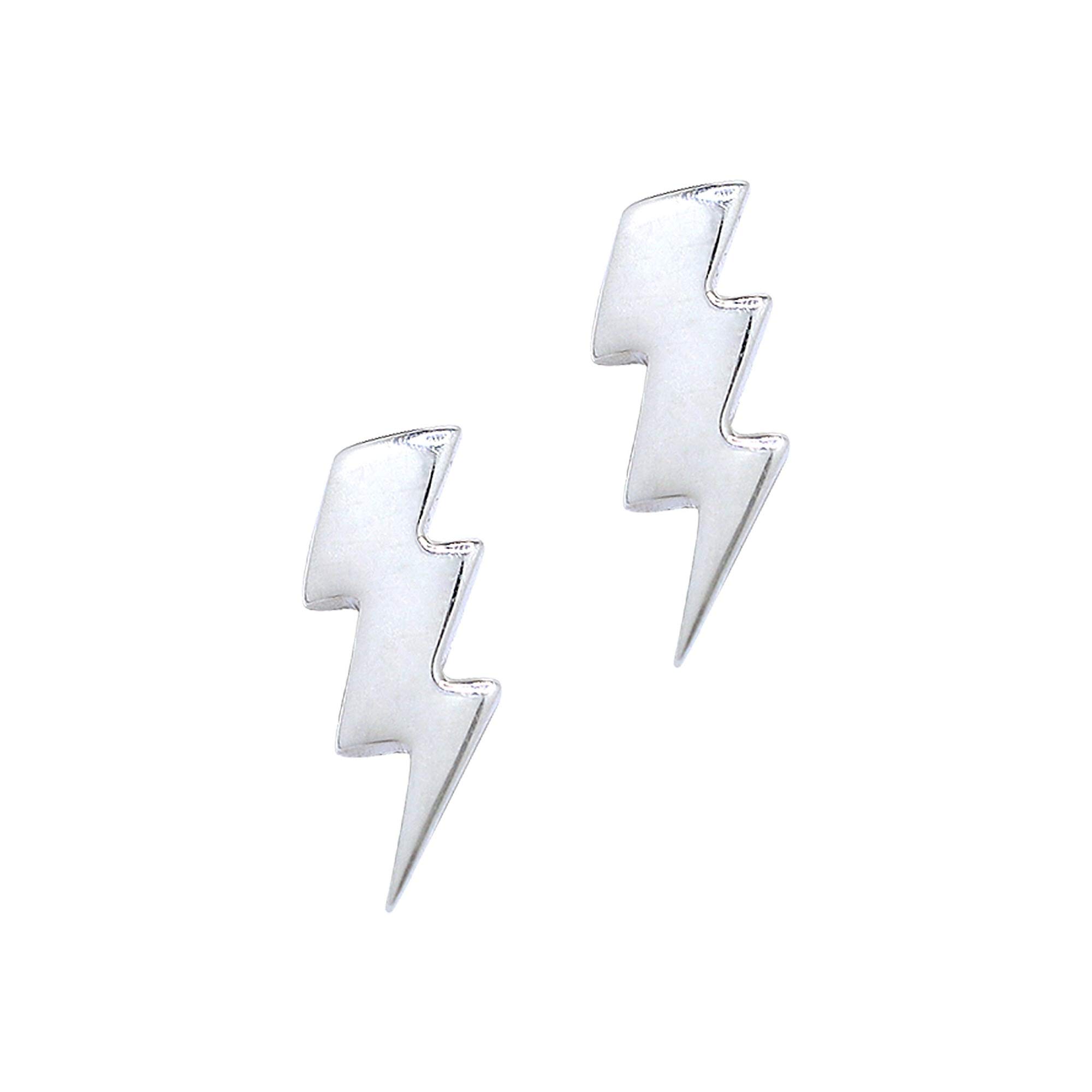 Boma Jewelry Sterling Silver Lightning Bolt Stud Earrings