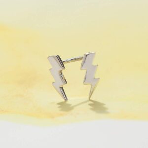 Boma Jewelry Sterling Silver Lightning Bolt Stud Earrings