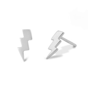 Boma Jewelry Sterling Silver Lightning Bolt Stud Earrings