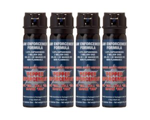 pepper enforcement pe1110mf-ft fogger pepper spray (pack of 4) - 10% oc maximum strength formula - emergency self defense personal protection (4)