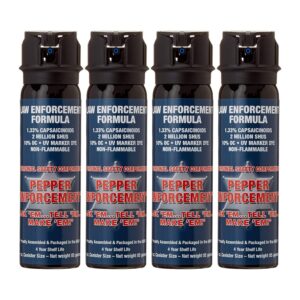 Pepper Enforcement PE1110MF-FT Fogger Pepper Spray (Pack of 4) - 10% OC Maximum Strength Formula - Emergency Self Defense Personal Protection (4)