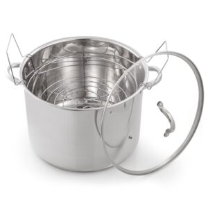 mcsunley stainless steel prep n cook water bath canner, 21.5 quart, silver (620)