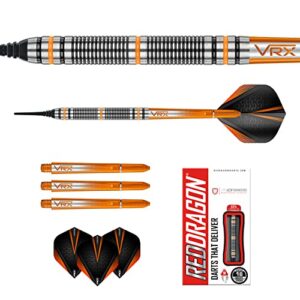 RED DRAGON Amberjack 1 Soft Tip: 18g - Tungsten Soft Tip Darts Set with Flights and Stems