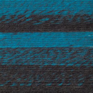 Lion Brand Yarn 826-209 Scarfie Yarn, One Size, Charcoal/Aqua