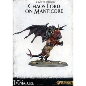 Games Workshop 99120201053 Chaos Lord On Manticore Tabletop and Miniature Gaming, Black