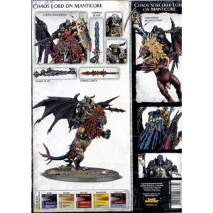 Games Workshop 99120201053 Chaos Lord On Manticore Tabletop and Miniature Gaming, Black