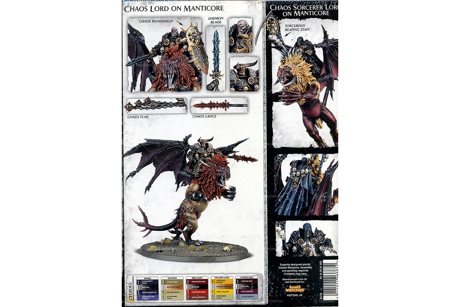 Games Workshop 99120201053 Chaos Lord On Manticore Tabletop and Miniature Gaming, Black