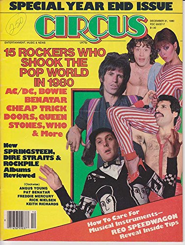 Circus Magazine QUEEN CheapTrick BRUCE SPRINGSTEEN Kansas VAN HALEN Gary Numan AC/DC December 31, 1980 C