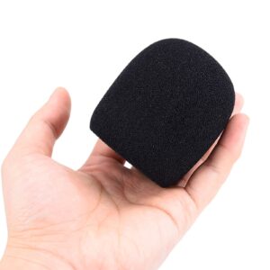 Mudder 10 Pack Foam Mic Cover Handheld Microphone Windscreen, Black