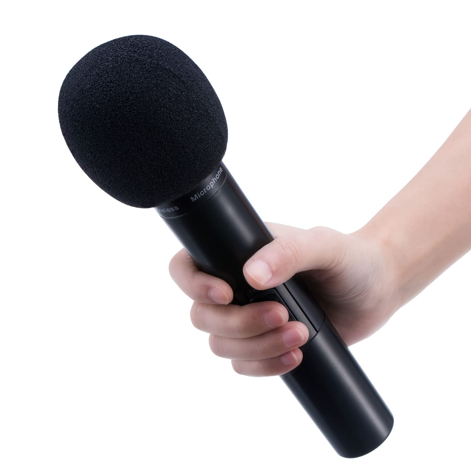 Mudder 10 Pack Foam Mic Cover Handheld Microphone Windscreen, Black