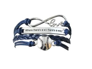 infinity collection baseball bracelet- baseball jewelry for women - gift for baseball moms