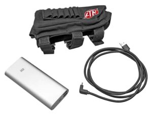 atn power weapon kit 20,000mah battery pack w/usb connector, provides up to 22 hrs of continuous use black