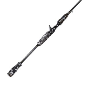 Entsport E Series - Camo Legend 2-Piece 7-Feet Casting Rod 24 Ton Carbon Fiber Baitcasting with 2 Tips - Medium and Medium Heavy Portable Bass Fishing Rod Baitcaster