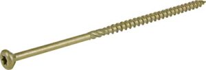 power pro 967784 wood screws, #10 x 5", premium outdoor deck screws, rust resistant, epoxy coated bronze, 750pcs box