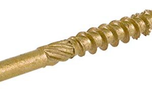 Power Pro 967775 Wood Screws, #8 x 2", Premium Outdoor Deck Screws, Rust Resistant, Epoxy Coated Bronze, 3000pcs Box