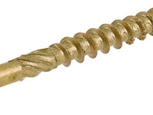 Power Pro 967774 Wood Screws, #8 x 1-3/4", Premium Outdoor Deck Screws, Rust Resistant, Epoxy Coated Bronze, 4000pcs Box