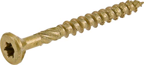 Power Pro 967774 Wood Screws, #8 x 1-3/4", Premium Outdoor Deck Screws, Rust Resistant, Epoxy Coated Bronze, 4000pcs Box