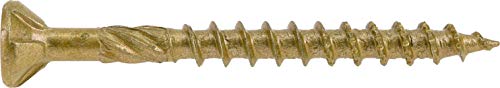 Power Pro 967774 Wood Screws, #8 x 1-3/4", Premium Outdoor Deck Screws, Rust Resistant, Epoxy Coated Bronze, 4000pcs Box