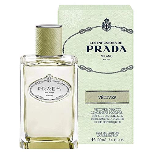 Prada Les Infusions Vetiver, Eau de Parfum, Clear, 3.4 Ounce