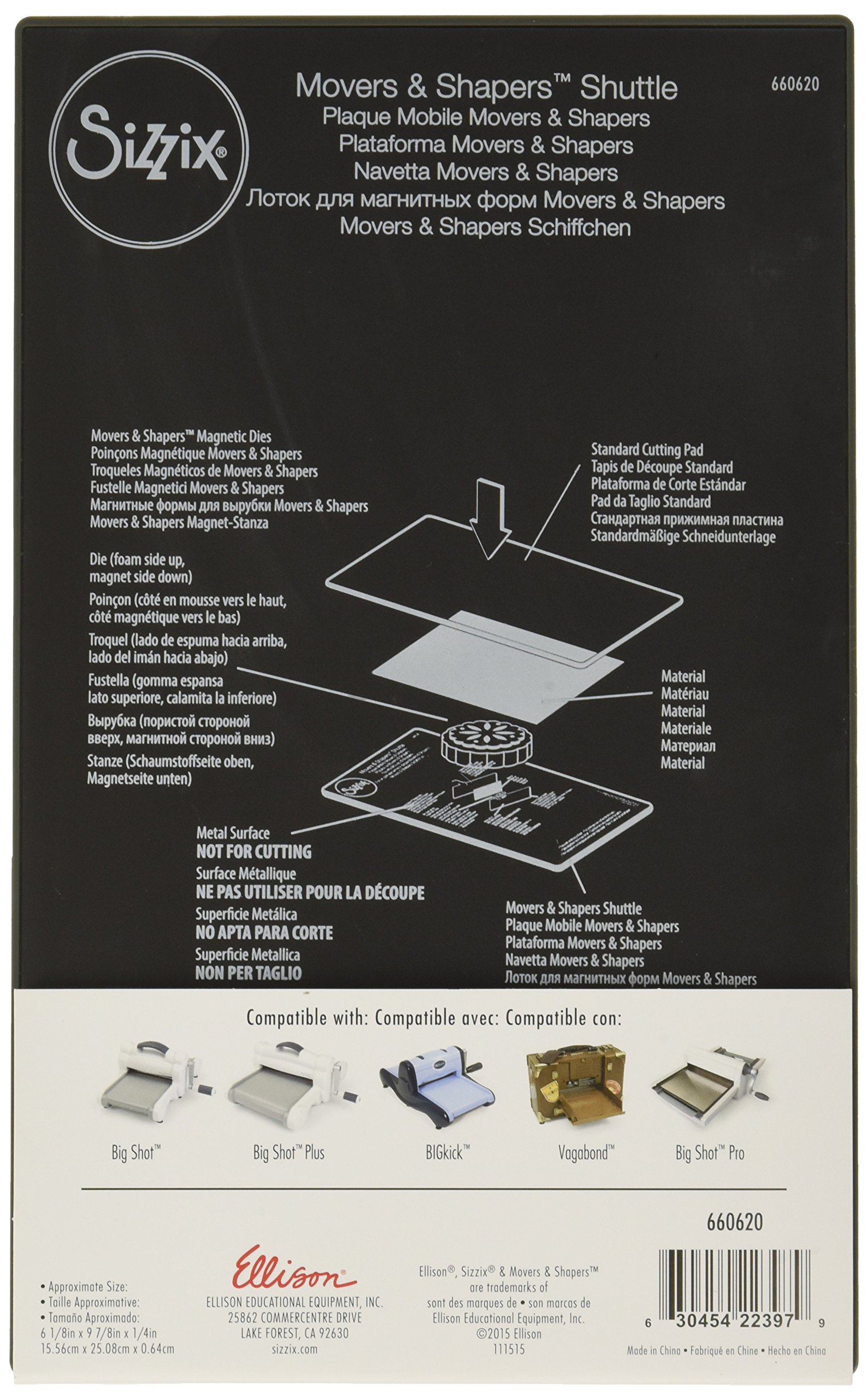 Sizzix, Black, One Size Movers & Shapers Shuttle 660620