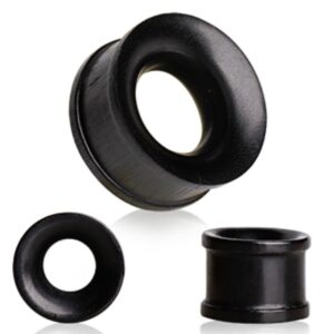 organic areng wood flesh tunnel plug with double flares