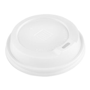 LIDS ONLY: 500-CT Disposable White Lid for Coffee and Tea Cups - Fits 8, 12, 16, 20-OZ Cups: Perfect for Coffee Shops, Juice Shops, and Takeout - Restaurantware